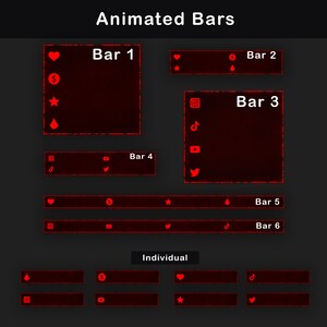 Animated Red Twitch Overlay, Stream Package | Animated Alerts, Screens ...