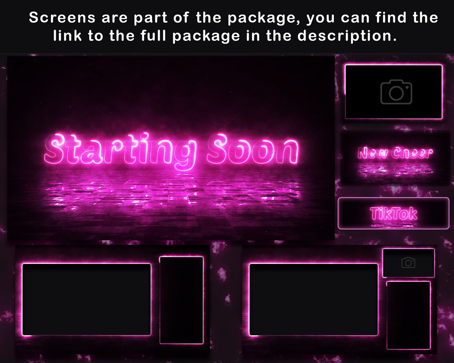 Animated Twitch Screens Stream Screens Starting Soon, BRB, Ending ...