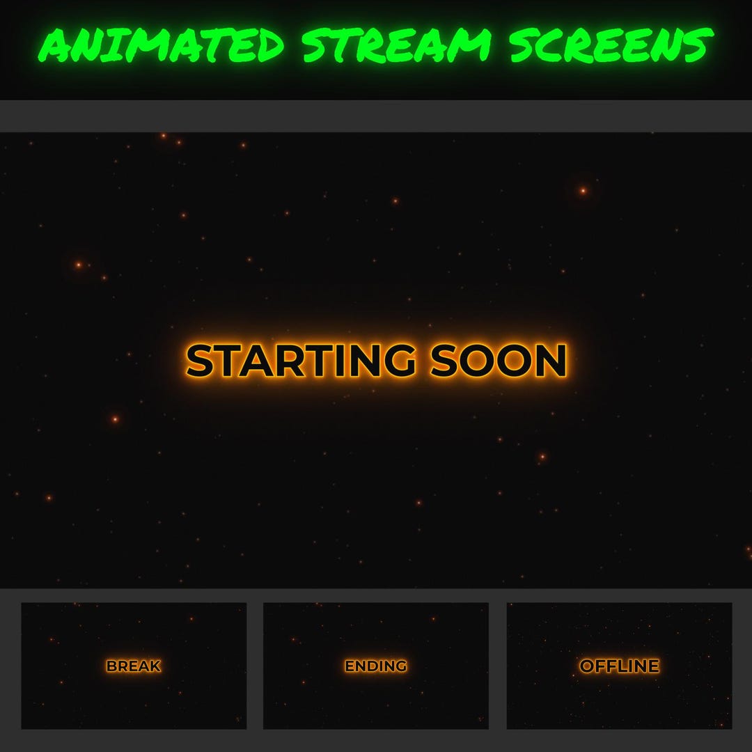 Animated Background Stream Starting Soon, Be Right Back, Dark ...