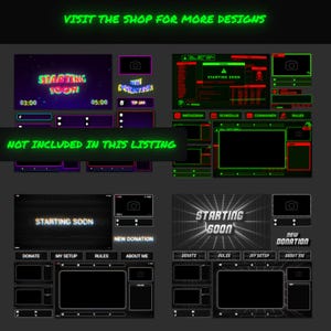 Animated Neon Green Webcam Overlays | Twitch Webcam Borders, Webcam ...
