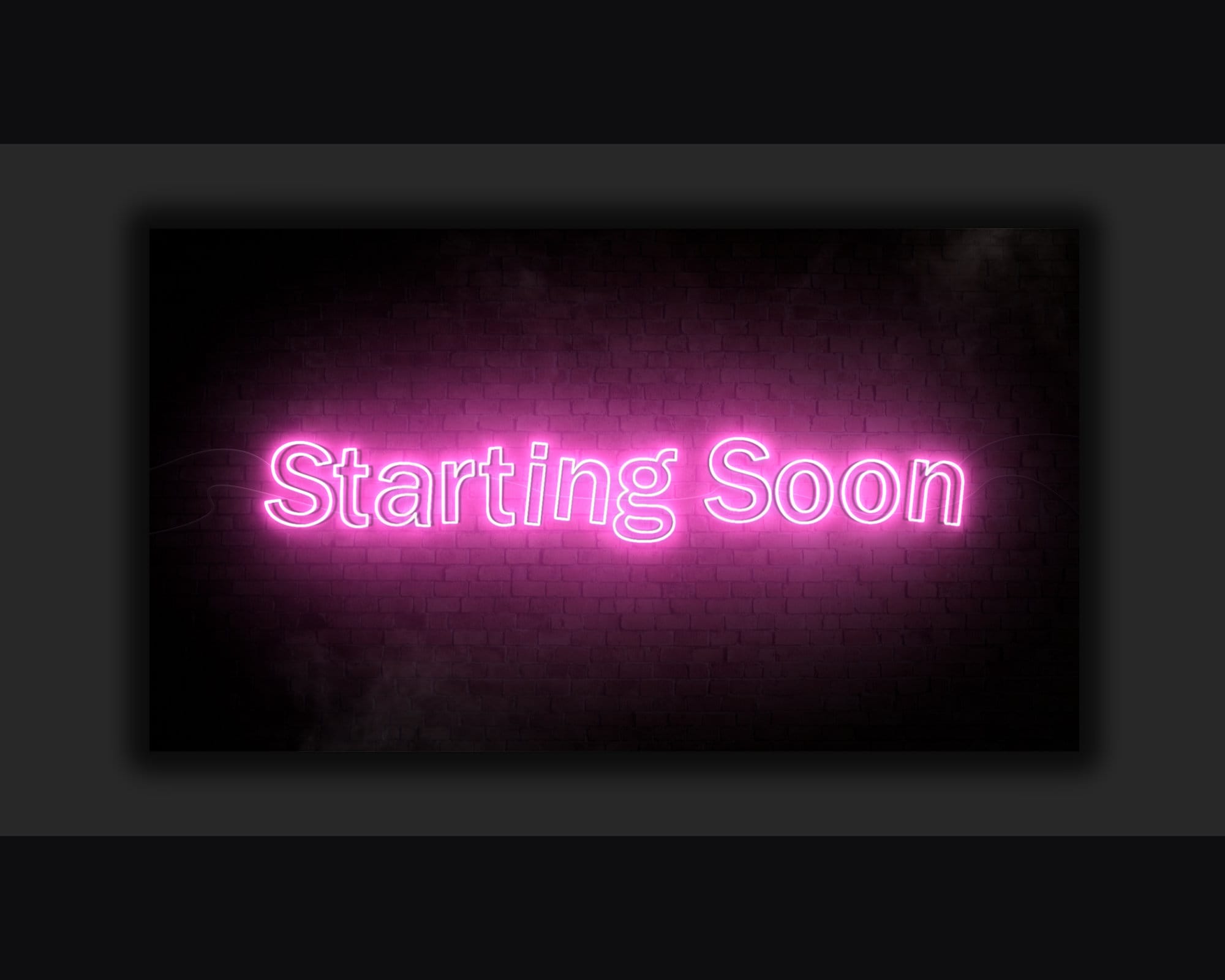 Animated Twitch Screens Pink Neon Stream Starting Soon Be - Etsy