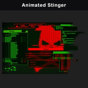 Animated Retro Twitch Overlay, Stream Package, Green & Red Computer ...