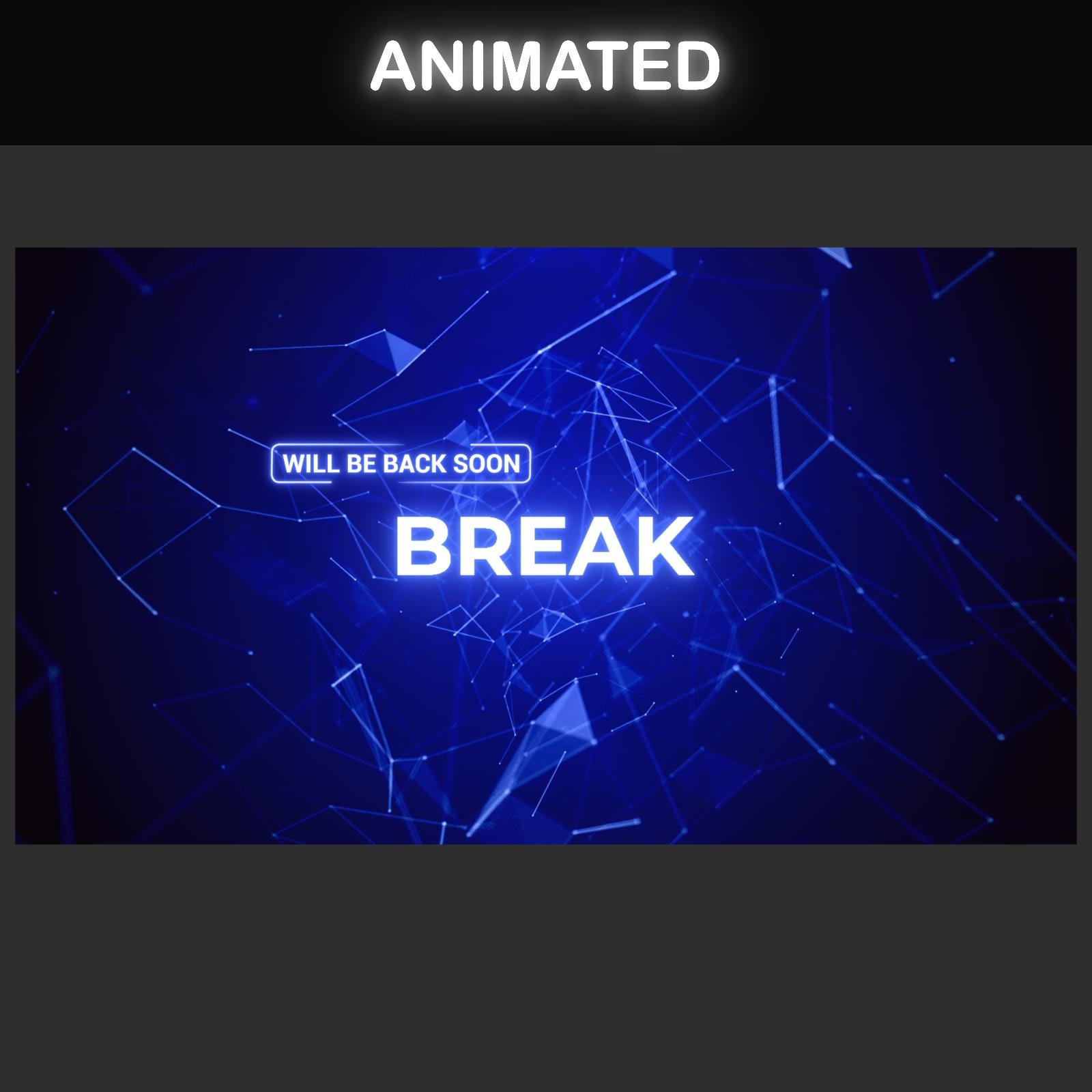 Animated Background Stream Starting Soon, Be Right Back, Blue ...