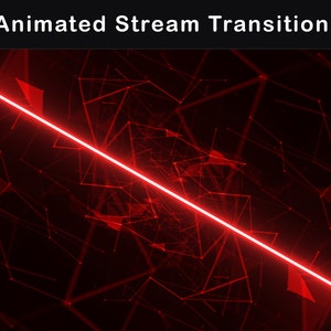 Red Neon Style Animated Stream Transition | Twitch Stinger for OBS ...