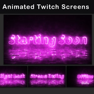 Animated Twitch Screens Stream Screens Starting Soon BRB - Etsy