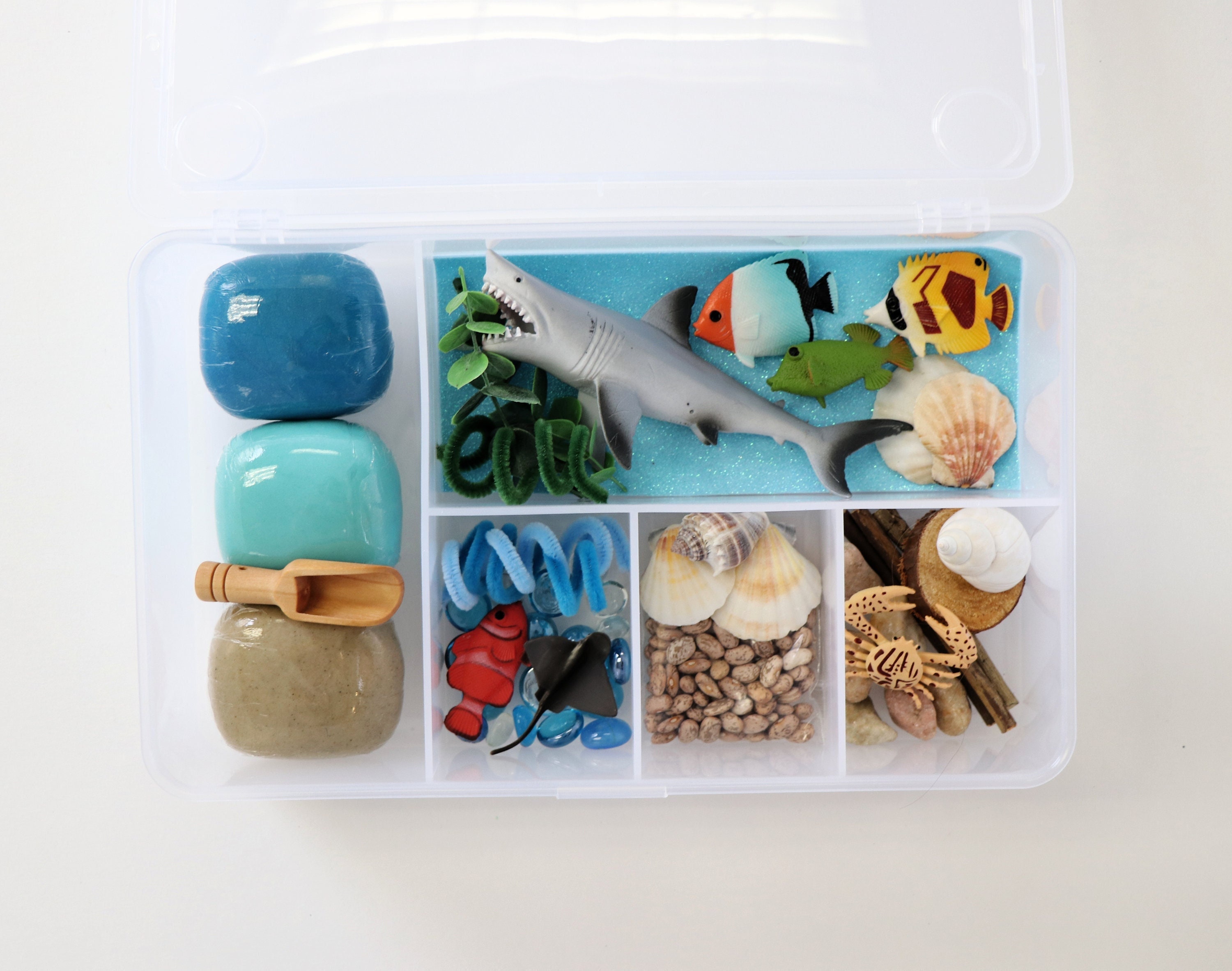 summer play dough kit ocean sensory bin sea bin sand and sea play dough ...
