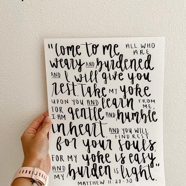 Matthew 11 28 - Etsy