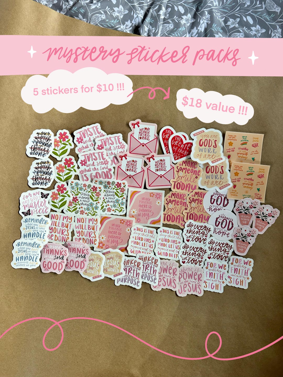 Mystery Faith Stickers Pack, Bible Journaling, Stationery Stickers - Etsy