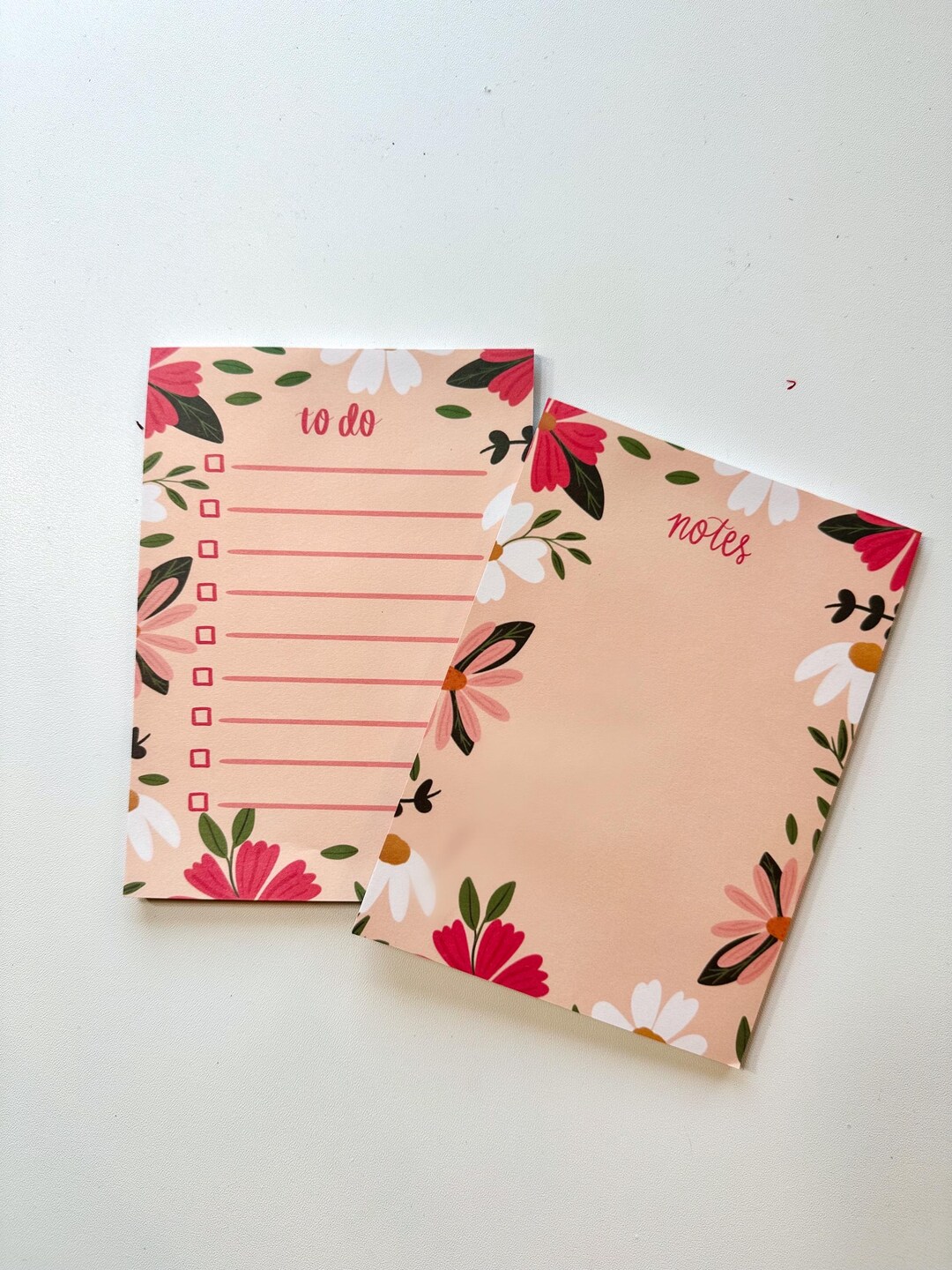 Floral Stationery Set, Plan Your Day, 50 Tear-off Pages, Two 5x7 ...