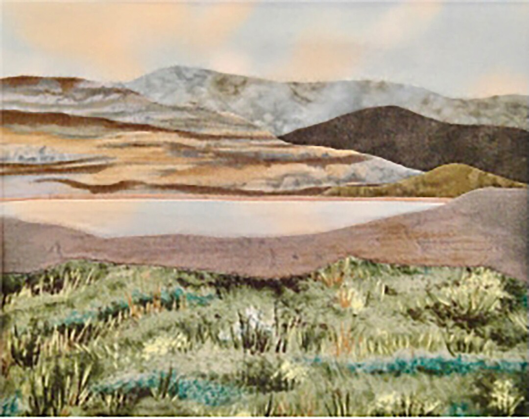 High Mountain Lake Fabric Landscape Pattern - Etsy