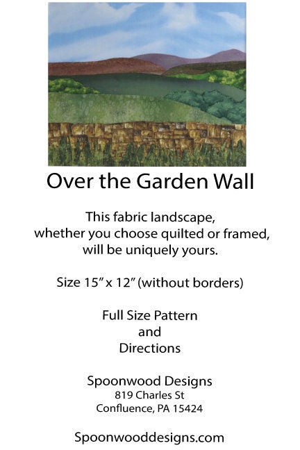 Fabric Landscape Pattern - "over the Garden Wall" - Etsy