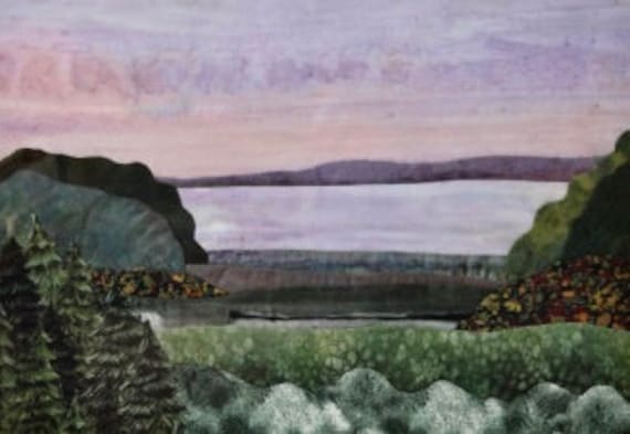 Lake View Fabric Landscape Pattern - Etsy