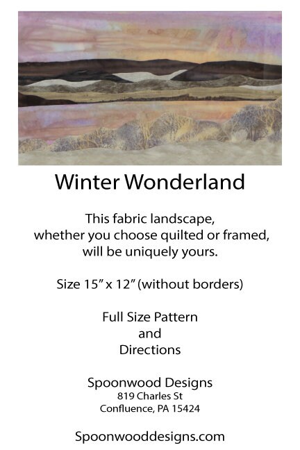 Winter Wonderland Fabric Landscape Pattern - Digital - Etsy