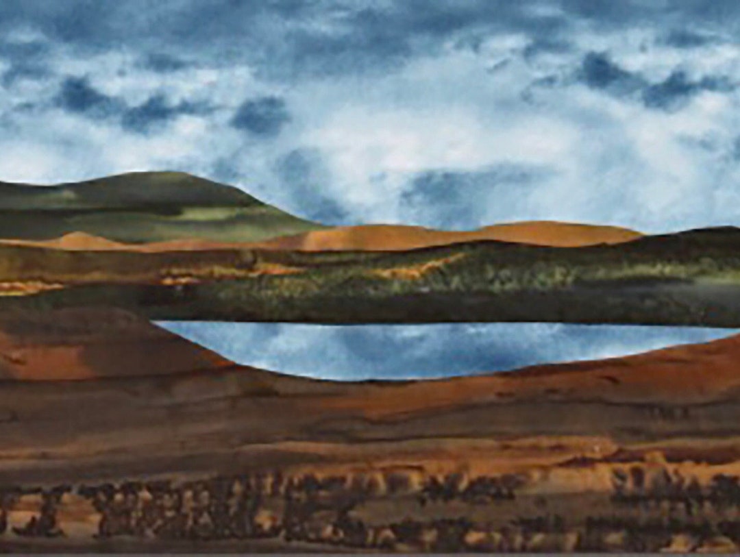 Oasis Fabric Landscape Pattern - Etsy