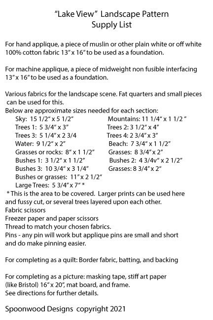 Lake View Fabric Landscape Pattern - Etsy