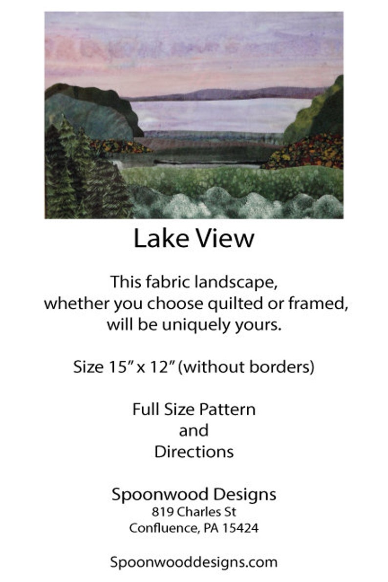 Lake View Fabric Landscape Pattern - Etsy