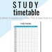 Student Timetable Printable Minimalist Weekly Planner Study | Etsy