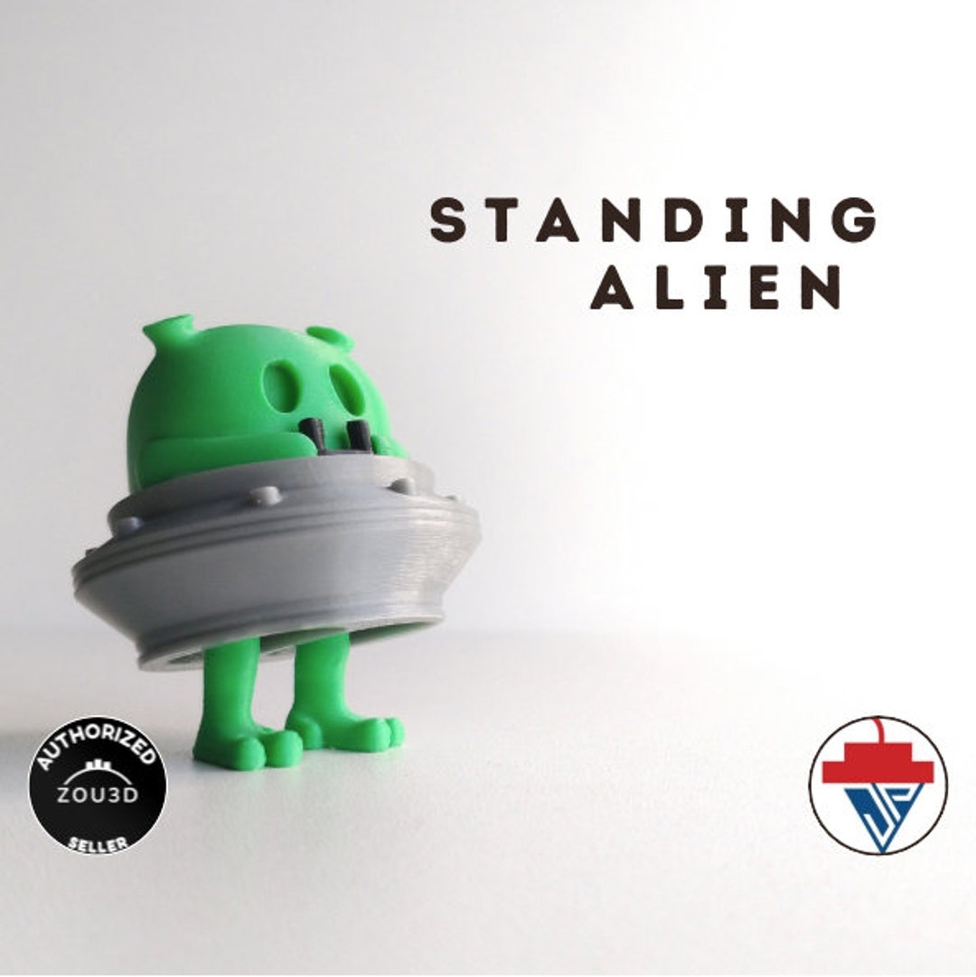 Flexi Alien Keychain – 3D Printed Articulated Alien Toy – Cute Fidget ...