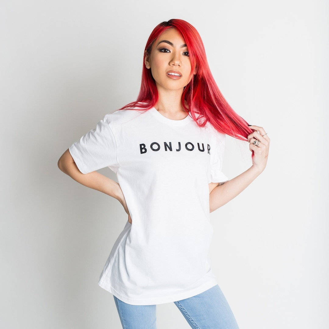 Bonjour T-shirt, French Words, En Francais, French Language , Hi ...