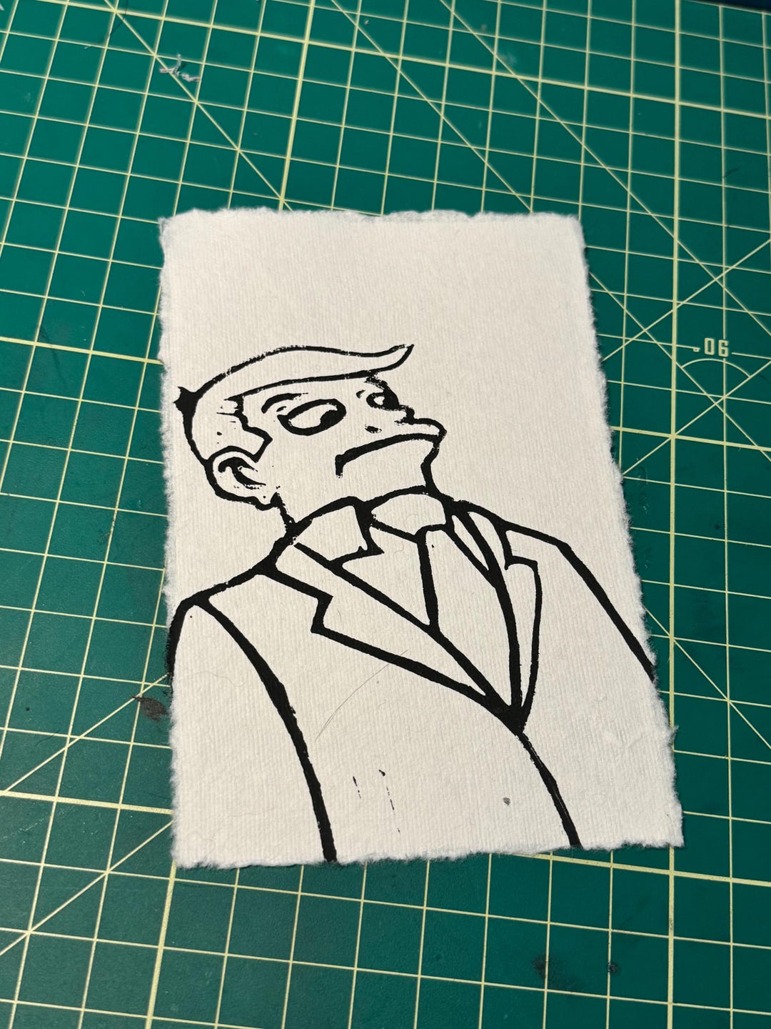 Principal Skinner Pathetic Linocut Print - Etsy