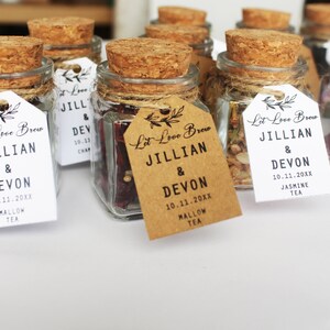 Wedding Tea Favors for Guests, Tea for Party Favors, Personalized Tea ...
