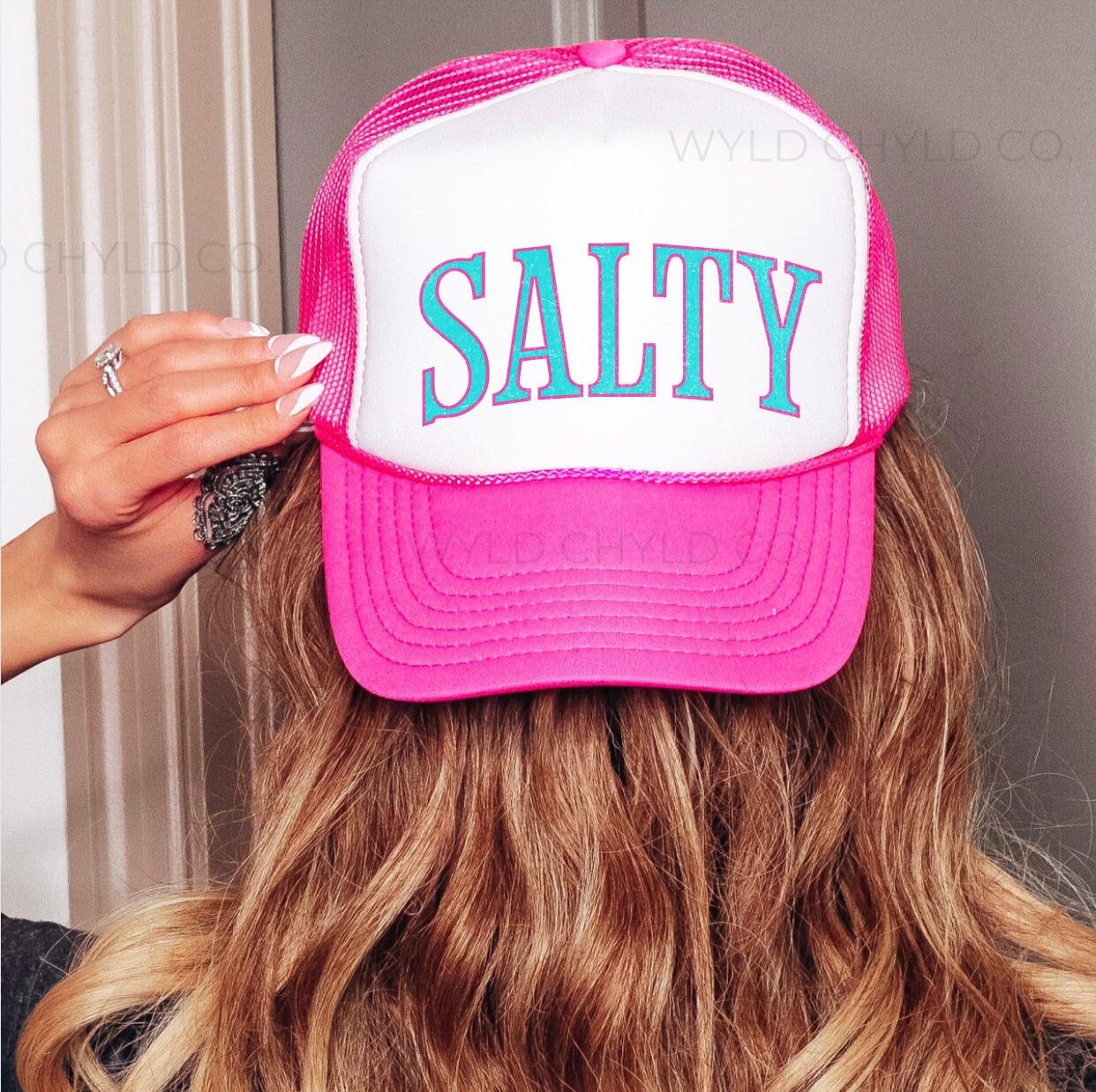 Coastal Cowgirl Trucker Hat, Preppy Girl Salty Summer Beach Foam Mesh ...