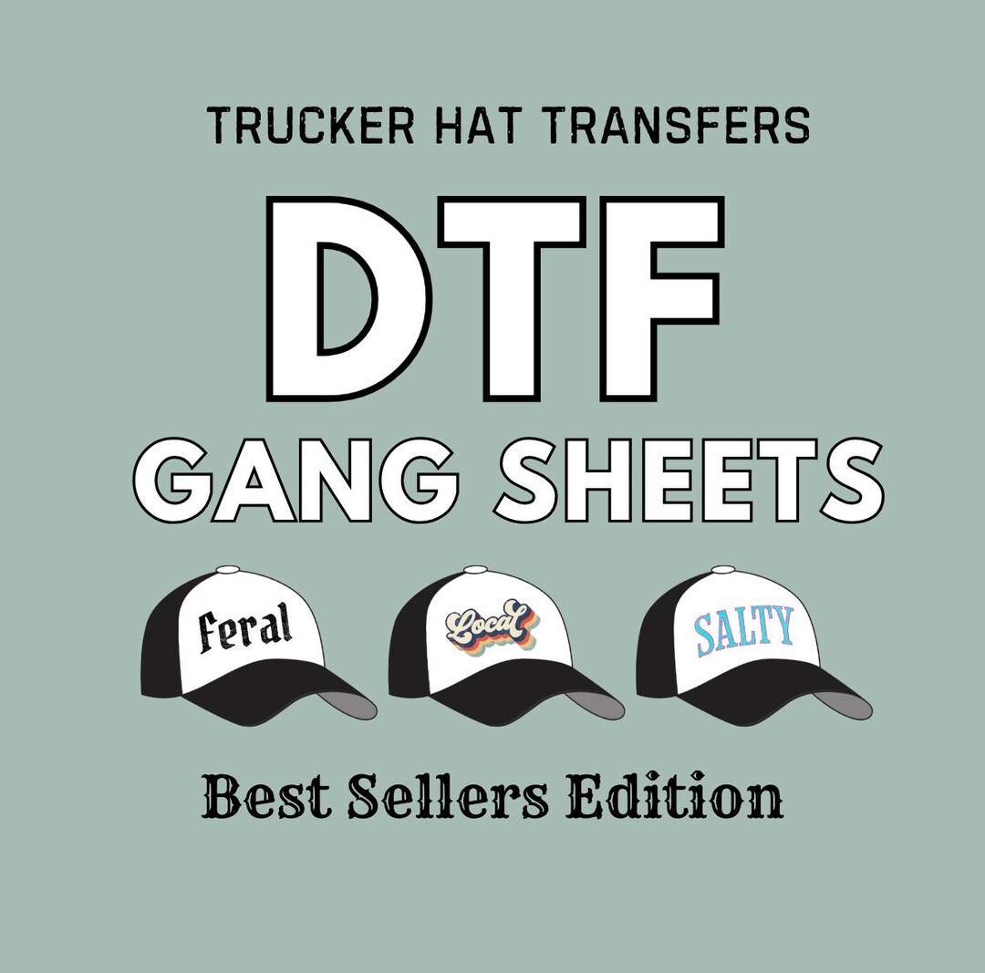 Trucker Hat DTF Gang Sheet Transfers, Salty Girl, Feral Girl Summer ...