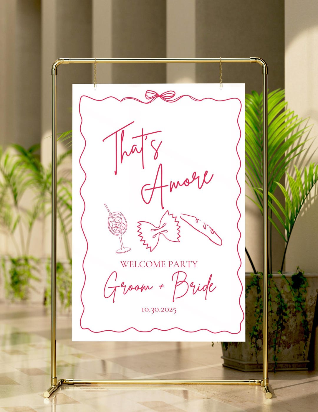 Customizable "that's Amore" Welcome Sign (24x36) – Editable Canva ...