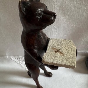 Bronze Cat Holding Tray - Etsy