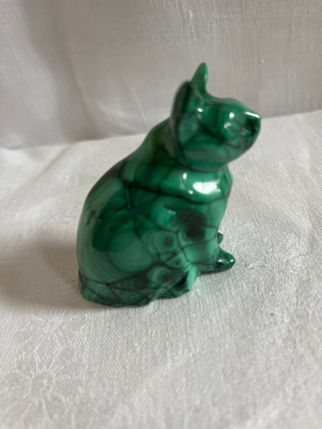Malachite Cat Lll. - Etsy