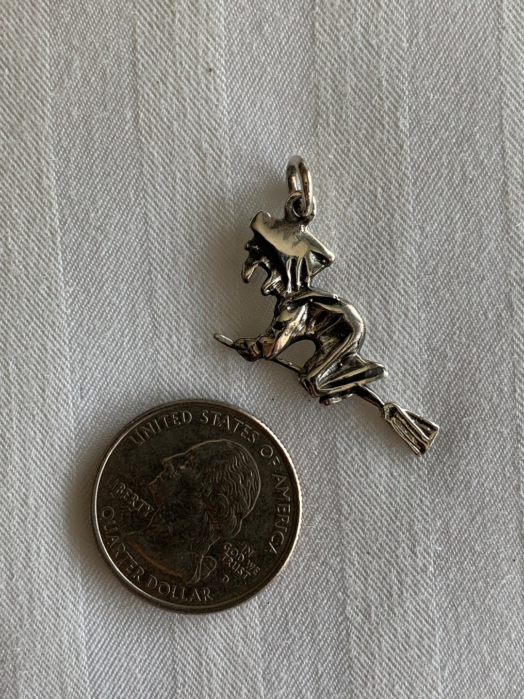 Witch Pendant/charm: Sterling Silver - Etsy