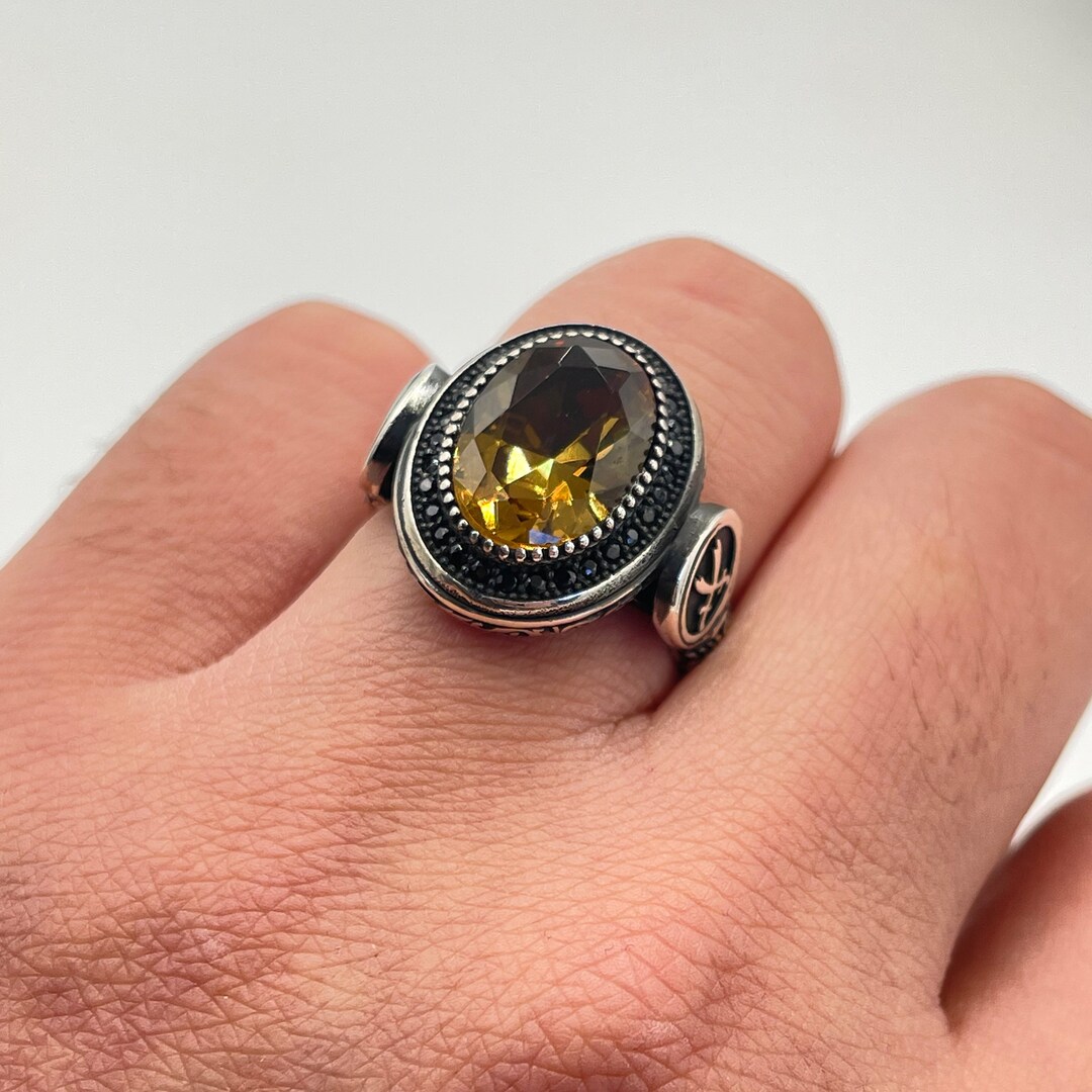 Authentic Zultanite Men's Ring Color Changing Turkish Diaspore Handmade ...