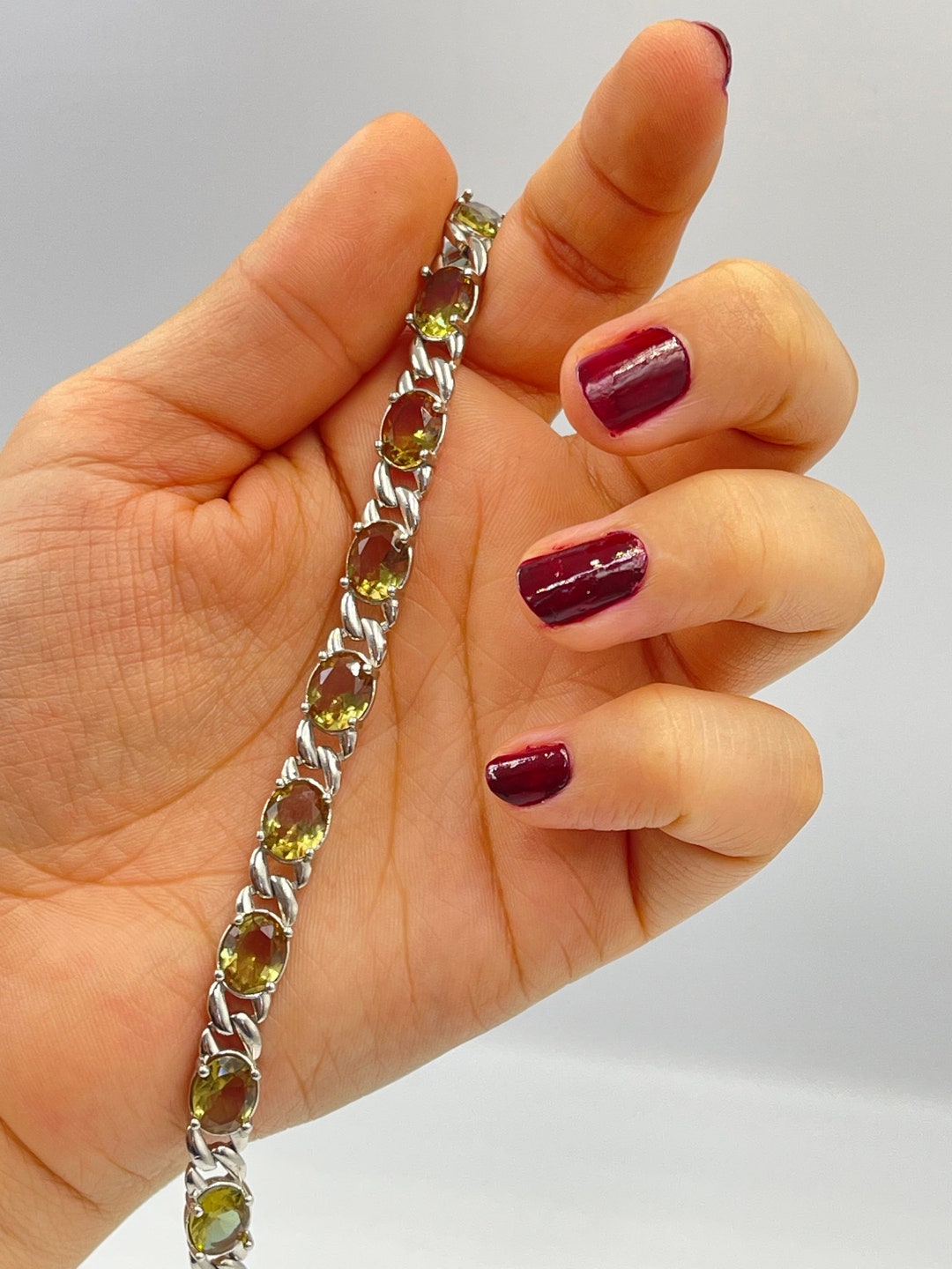 Zultanite Gemstone Silver Bracelet, Gemstone That Changes Color İn ...