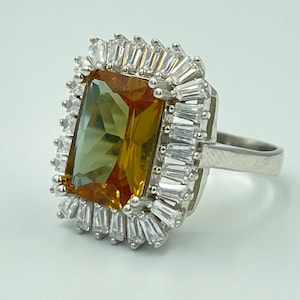 Handmade Zultanite Color Change Silver Ring, Large Ring, Color Changing ...