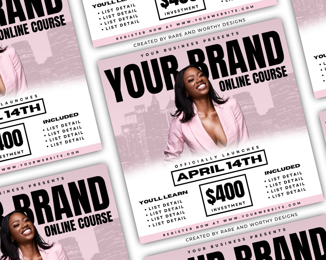 DIY Course Flyer | Canva Template | Editable Canva Flyer | Masterclass ...