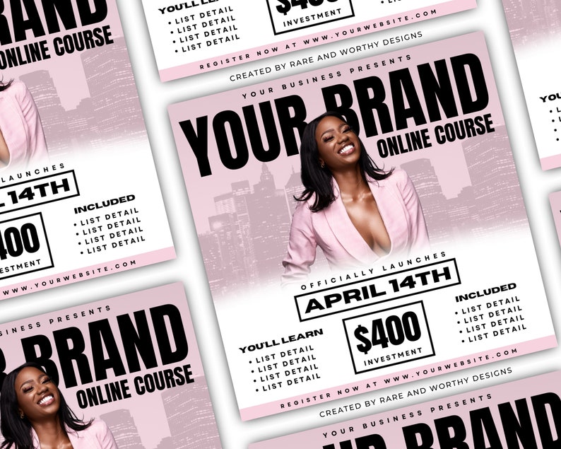 DIY Course Flyer | Canva Template | Editable Canva Flyer | Masterclass ...