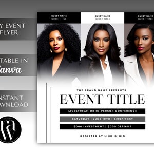 Upscale Event Flyer | Canva Template | Editable Canva Flyer ...