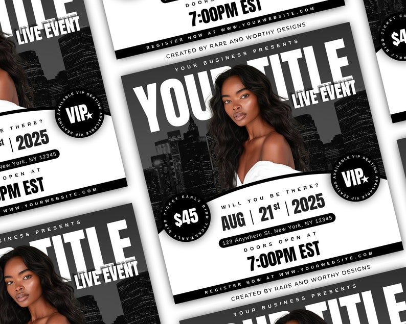 Upscale Event Flyer Template: Editable Conference, Livestream (canva ...