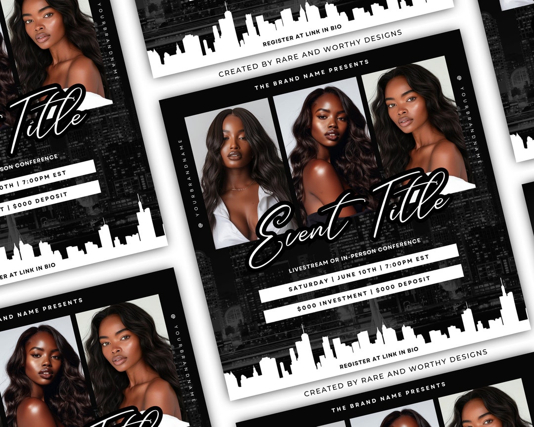 Upscale DIY Event Flyer | Canva Template | Editable Flyer | Conference ...