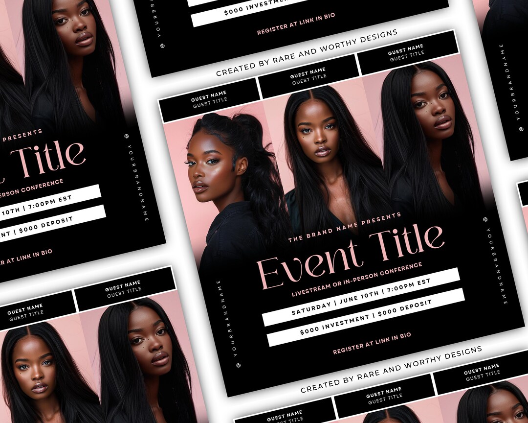 Upscale DIY Event Flyer | Canva Template | Editable Flyer | Conference ...