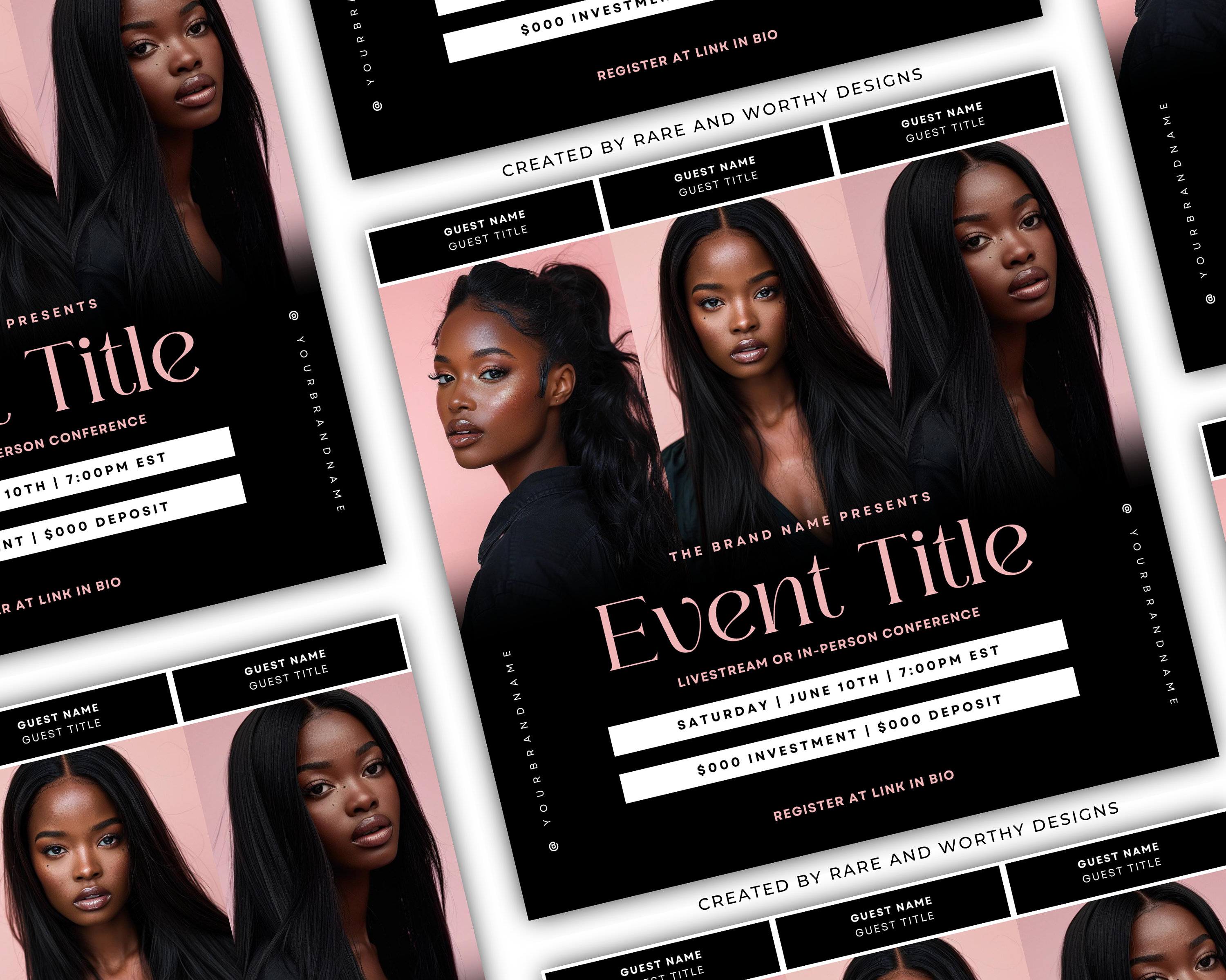 Upscale DIY Event Flyer | Canva Template | Editable Flyer | Conference ...
