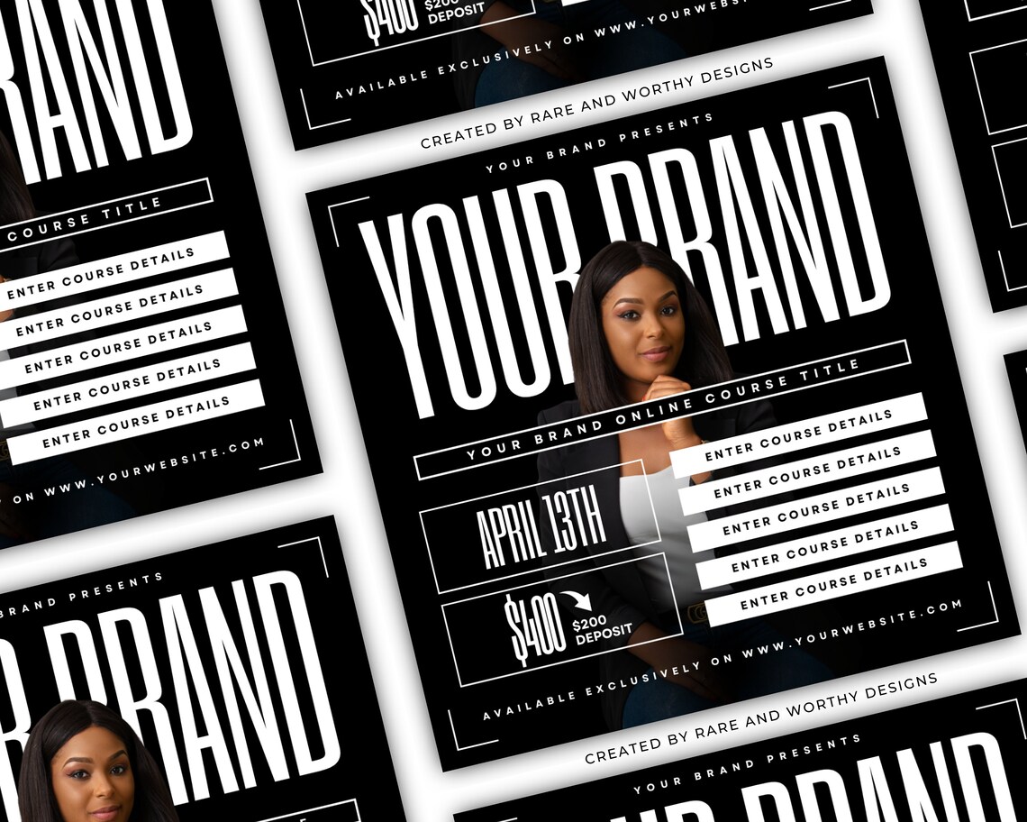 High-end Masterclass Flyer | DIY Course Flyer | DIY Canva Template ...