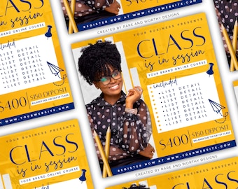 High-end Masterclass Flyer DIY Course Flyer DIY Canva Template Editable ...