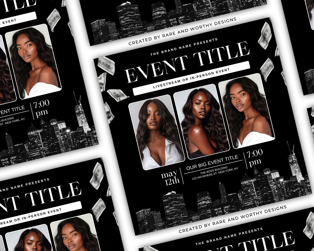 Upscale DIY Event Flyer Canva Template Editable Flyer Conference Flyer ...