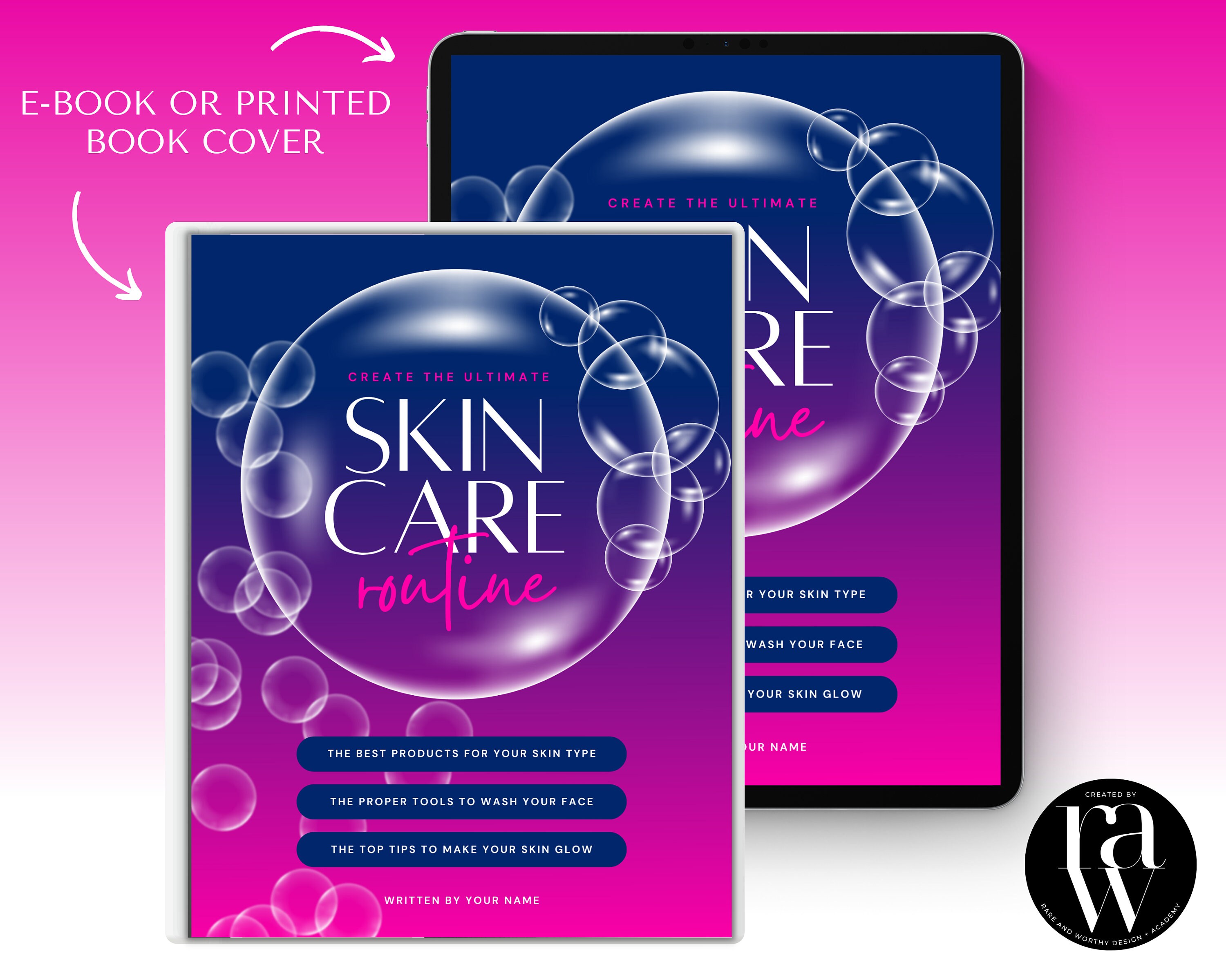 Skincare E-book Cover | Editable Book Cover | Business Coach E-book ...