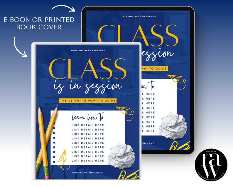 Classroom E-book Cover | Editable Book Cover | School Teacher Sign ...