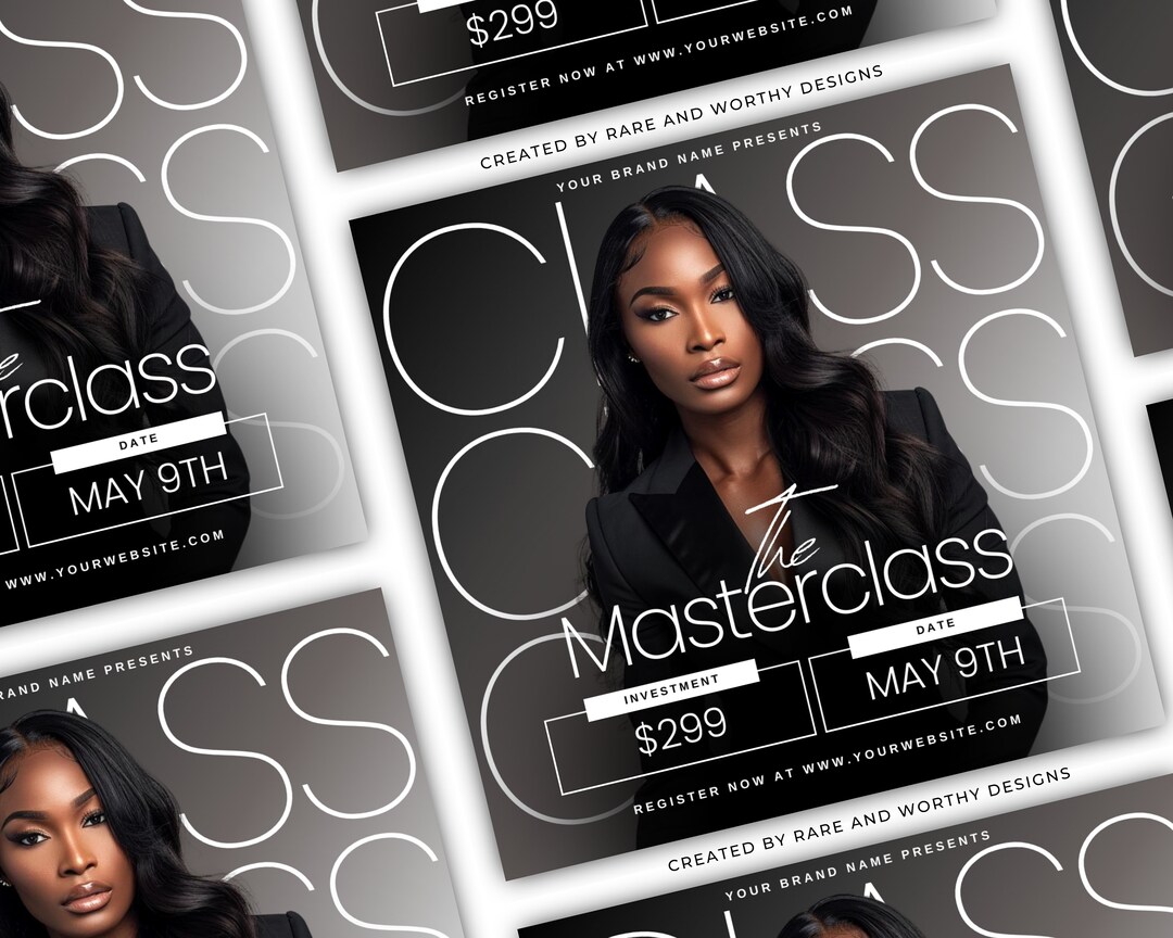 DIY Masterclass Flyer | Editable Canva Flyer Template| Masterclass ...