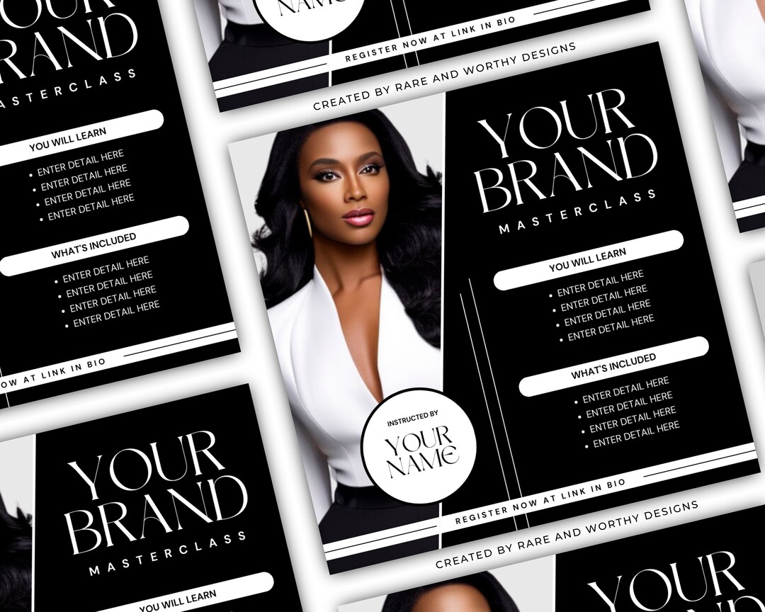 DIY Course Flyer | Canva Template | Editable Canva Flyer | Masterclass ...