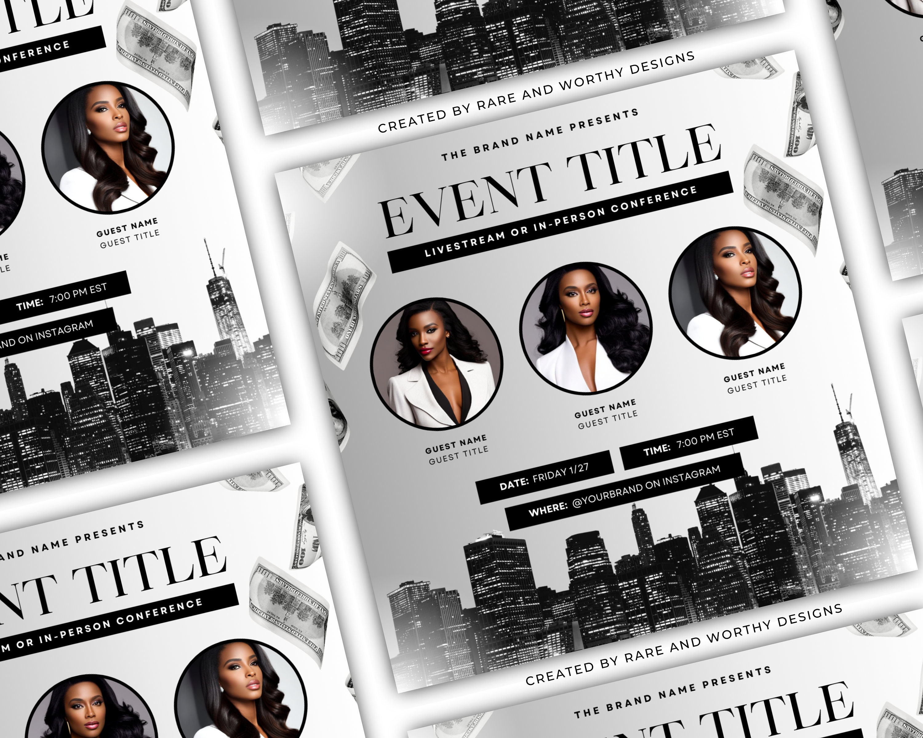 Upscale Event Flyer | Canva Template | Editable Canva Flyer ...