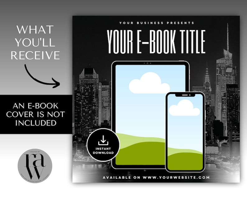 DIY E-book Flyer | Canva Template | Editable Canva Flyer | Book Flyer ...